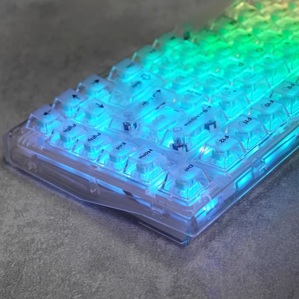 Mechanical-Keyboard-Matte-Cherry-Keycaps-PC-Transparent-Ice-Crystals ...