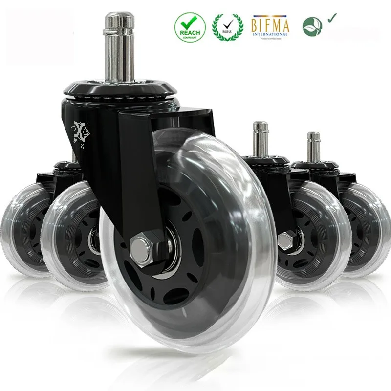 5-Pcs-lot-3-inch-M11-22mm-insert-rod-electrophoresis-PU-wheel-swivel ...