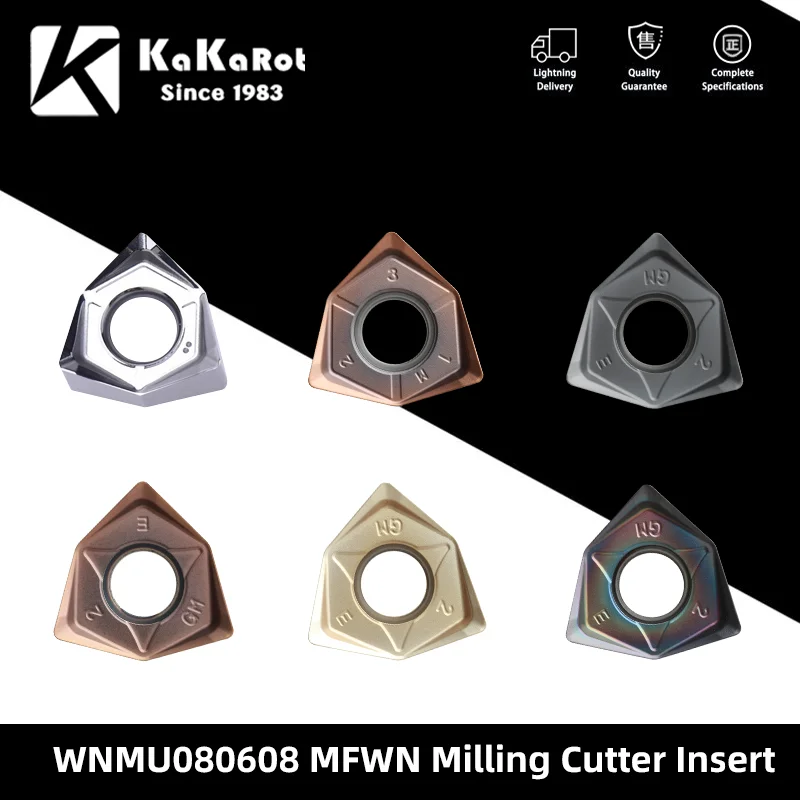 KaKarot WNMU080608 Double Sided 90 Degree Fast Feed Milling Cutter ...