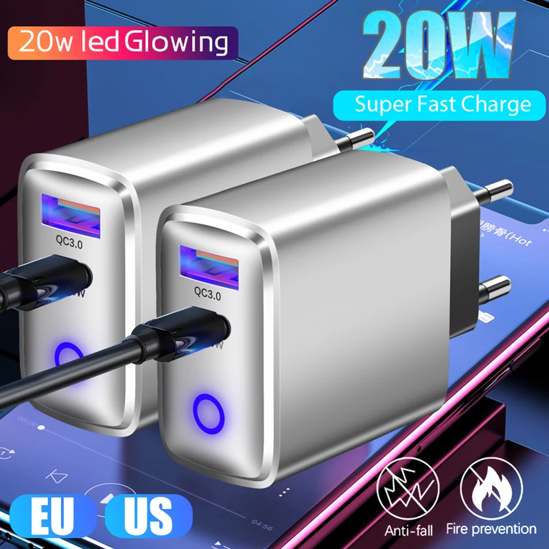 20W-Travel-Charger-USB-Type-C-Fast-Charging-Quick-Travel-Phone-Charger ...