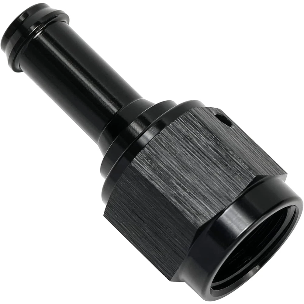 Black Aluminum Straight Female AN6 to 3/8,5/16 Barb Swivel Hose Adapter ...