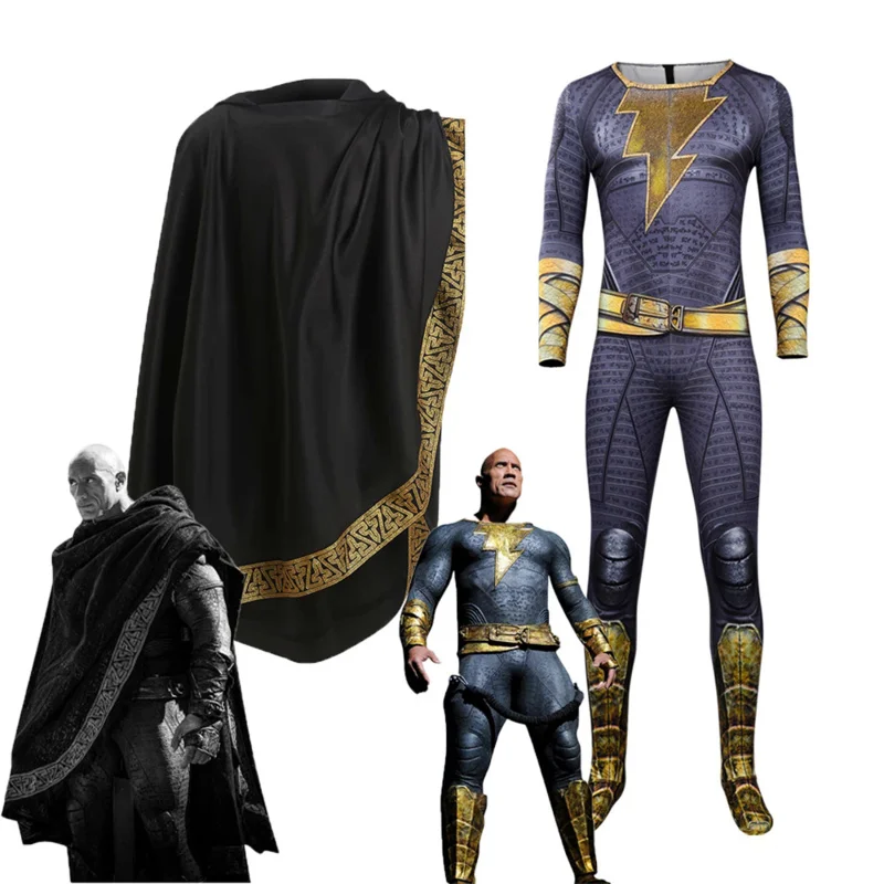 Disfraz-de-Adam-negro-para-hombre-adulto-traje-de-Cosplay-con-capa-y ...