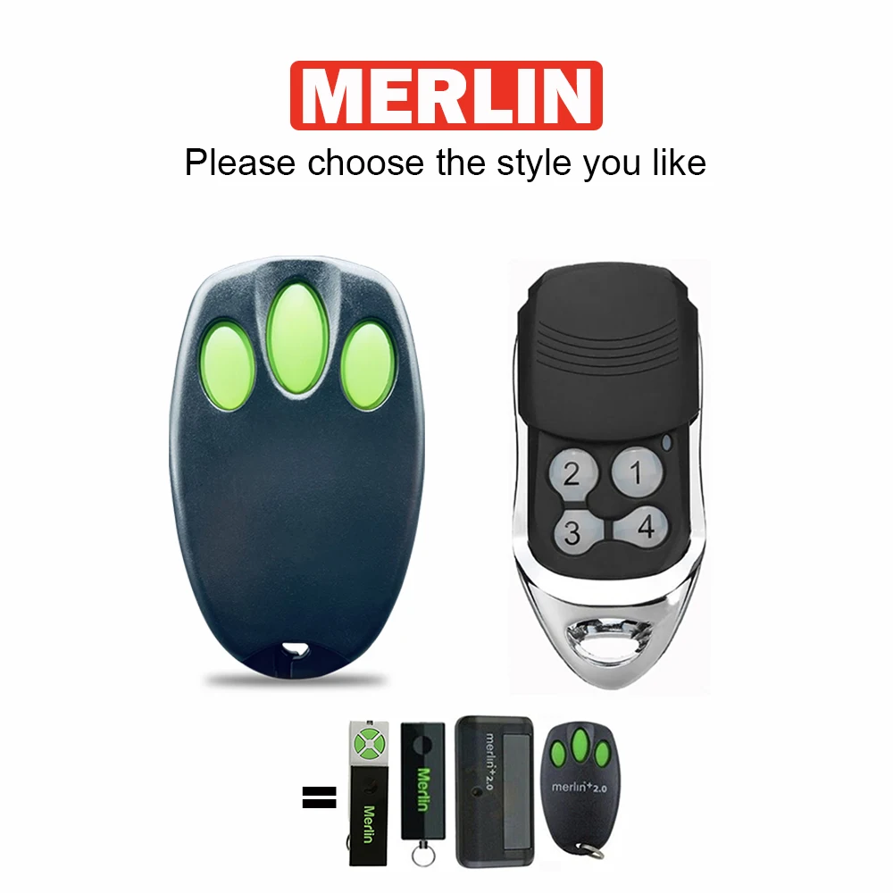 MERLIN-E940M-E945M-E950-2-0-Garage-Door-Remote-Control-433-92MHz ...