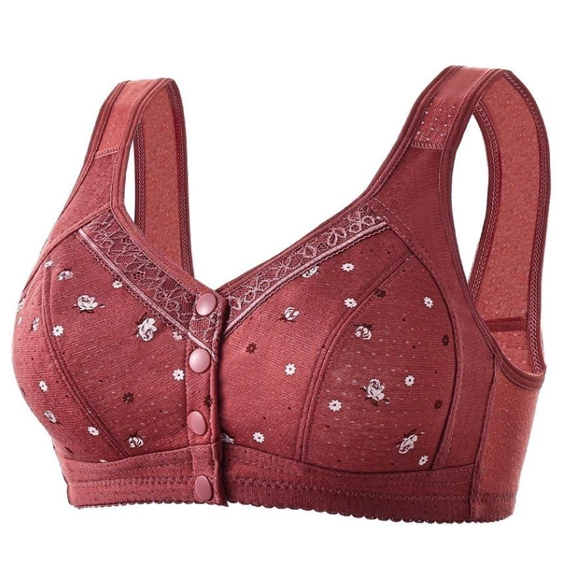 Women-Front-button-Bra-large-36-52-Plus-Size-Closure-Bralette-Summer ...
