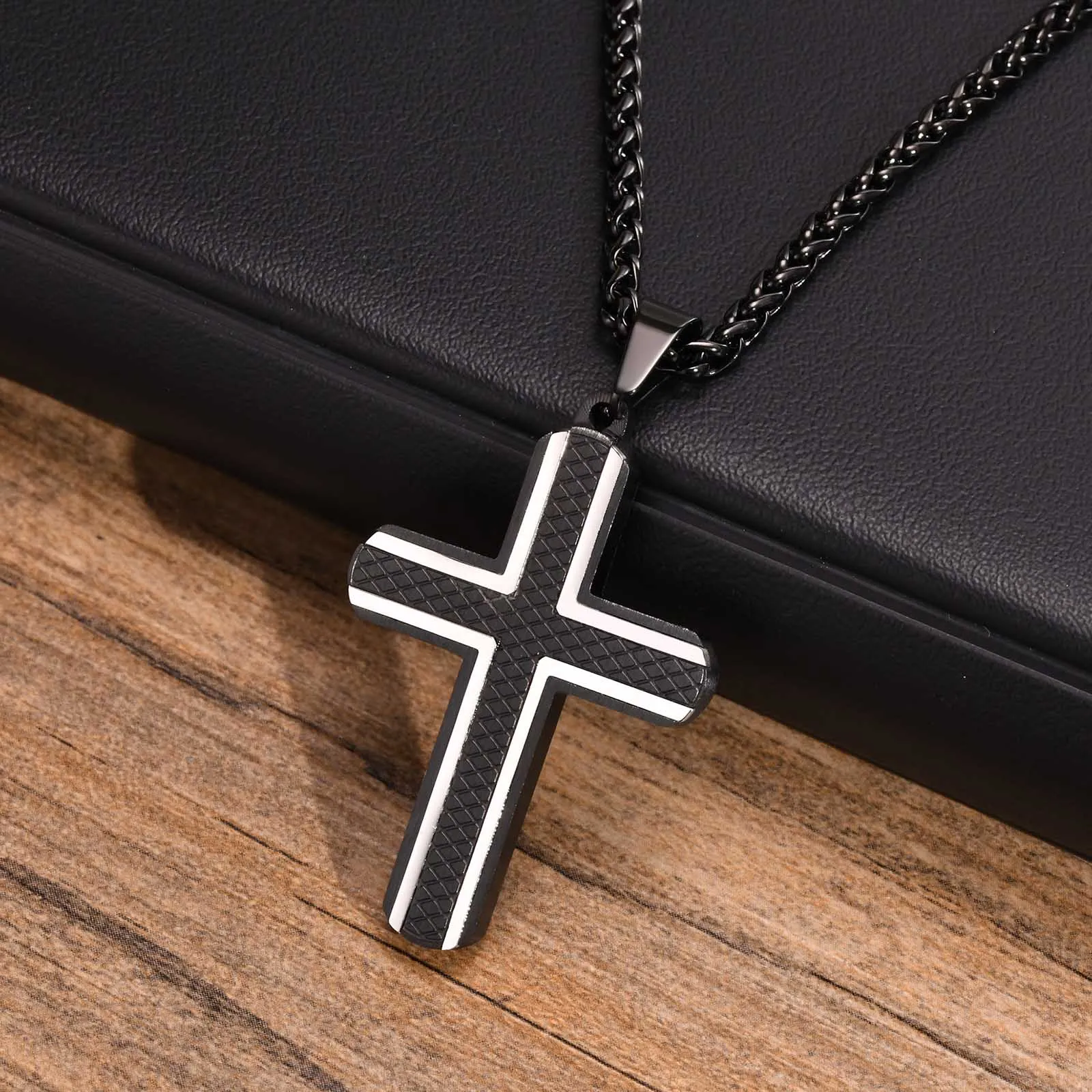 Black Cross Necklaces For Men