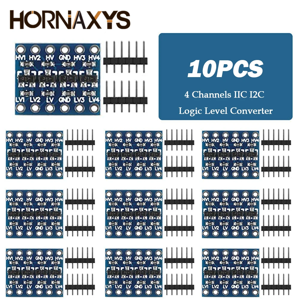 10pcs-4-Channels-IIC-I2C-Logic-Level-Converter-Bi-Directional-Module-3 ...