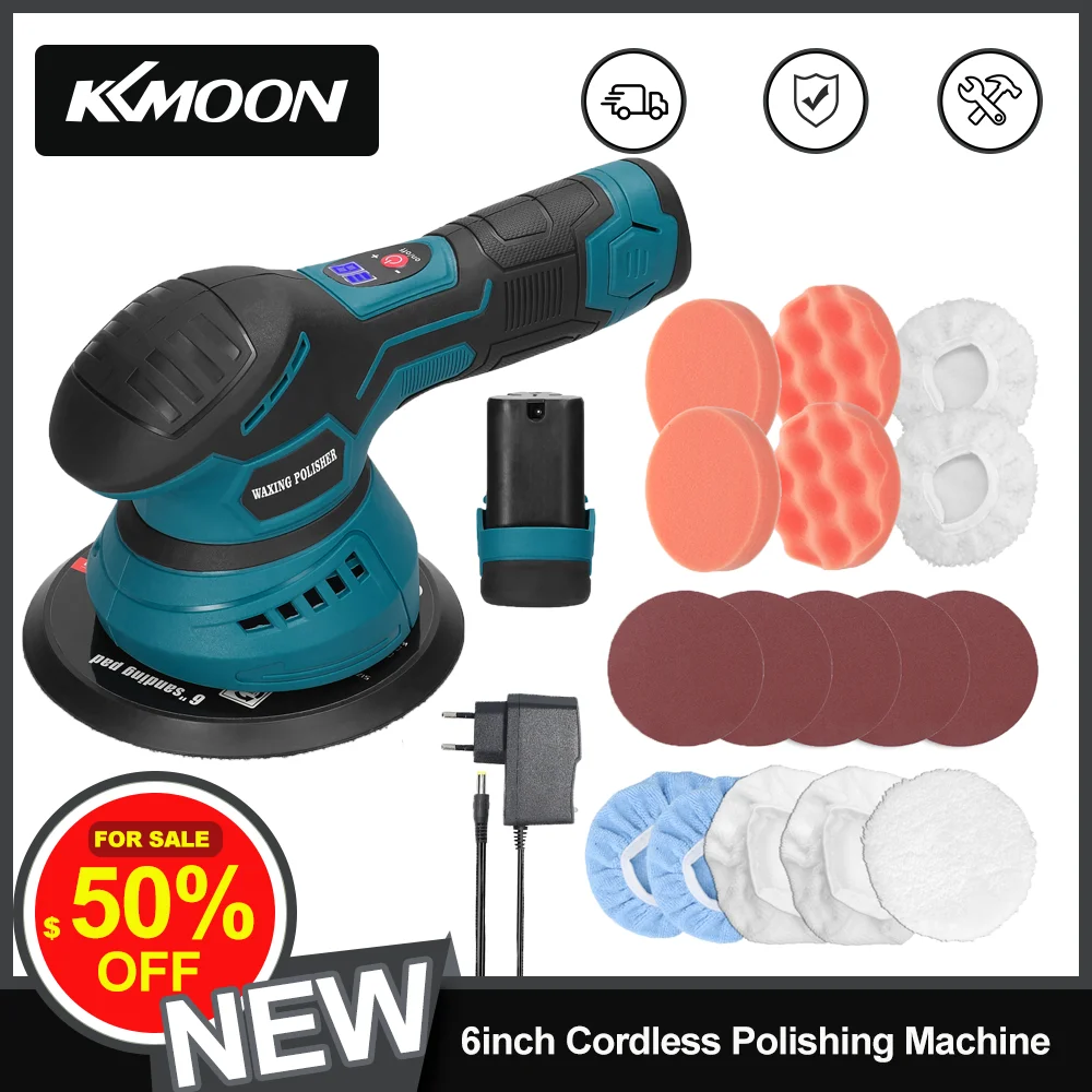 6inch Cordless Polishing Machine Car Polisher 8 Gears of Speeds ...