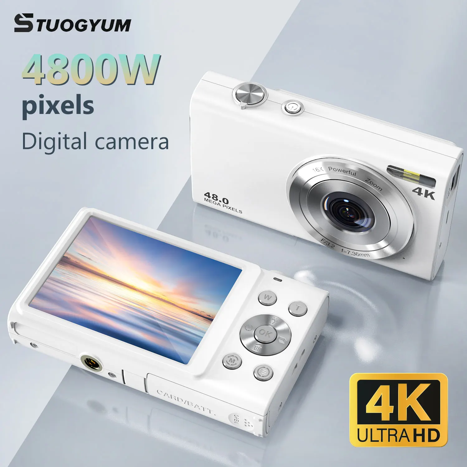 STUOGYUM 4K Digital Camera Autofocus Vlogging Camera HD 48MP with 2.8 ...