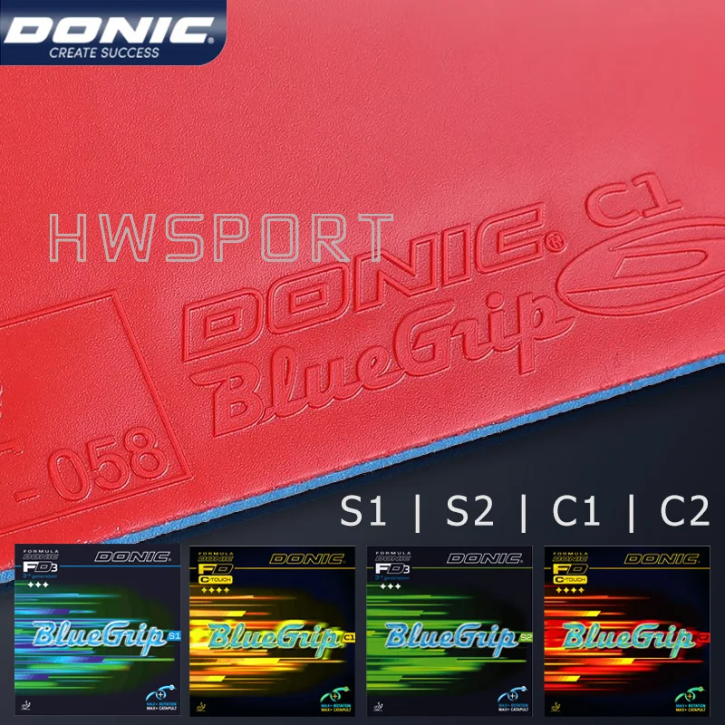 DONIC-BLUEGRIP-S1-S2-C1-C2-Table-Tennis-Rubber-Sticky-Pre-set-Internal ...