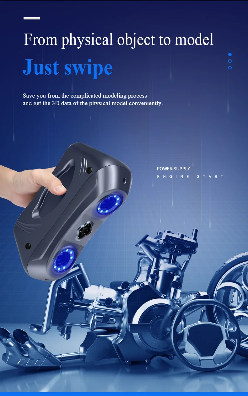 Commercial high precision fast scanning handheld portable laser 3d ...