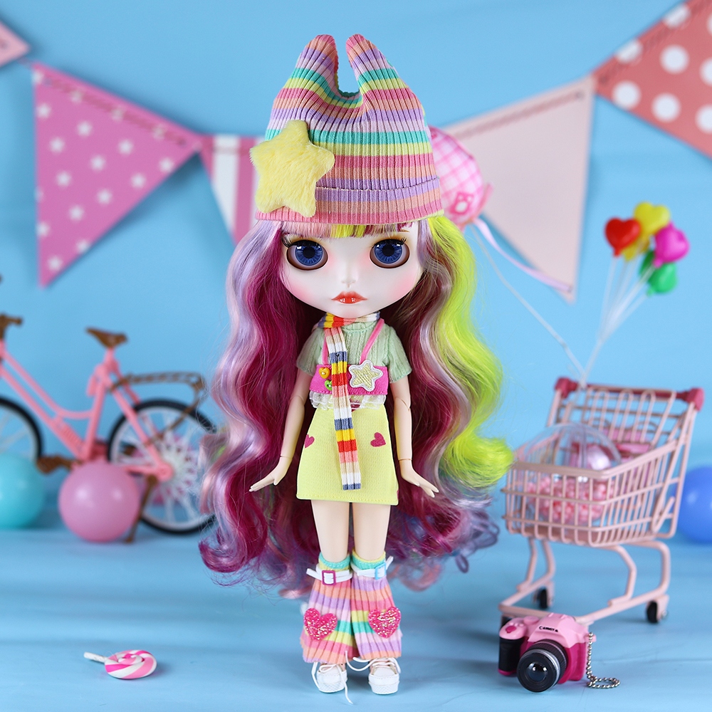 Myla – Premium Custom Neo Blythe Doll with Multi-Color Hair, White Skin ...