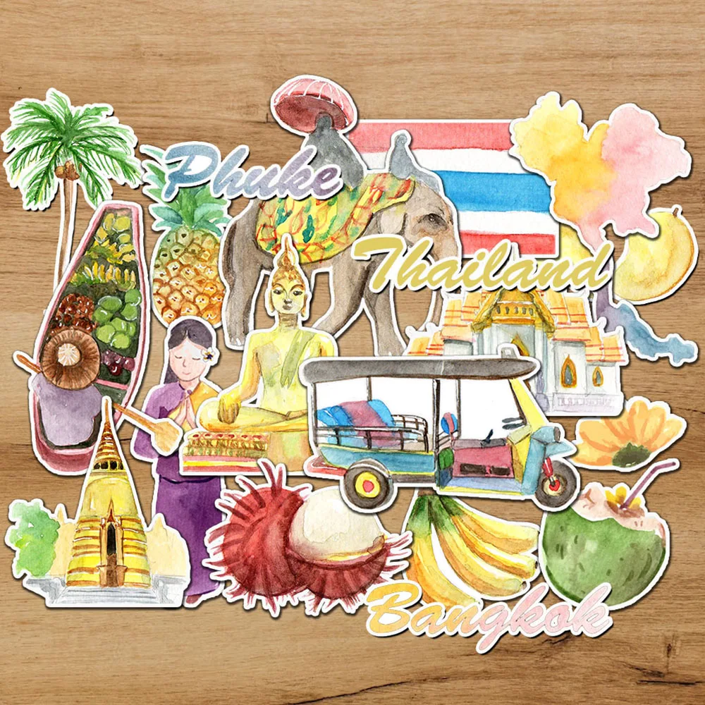 Pack-of-19-Thailand-Themed-Sticker-Pack-Perfect-for-Scrapbooking ...