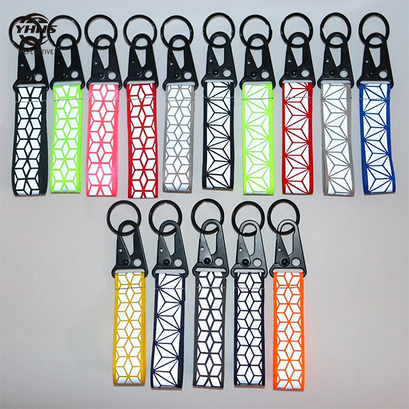 10cm Reflective Keychains High Visibility Reflector Pendant Traffic ...