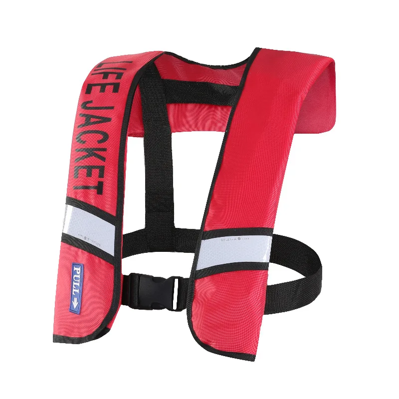 Automatic inflatable life jacket with reflective tape Portable marine ...