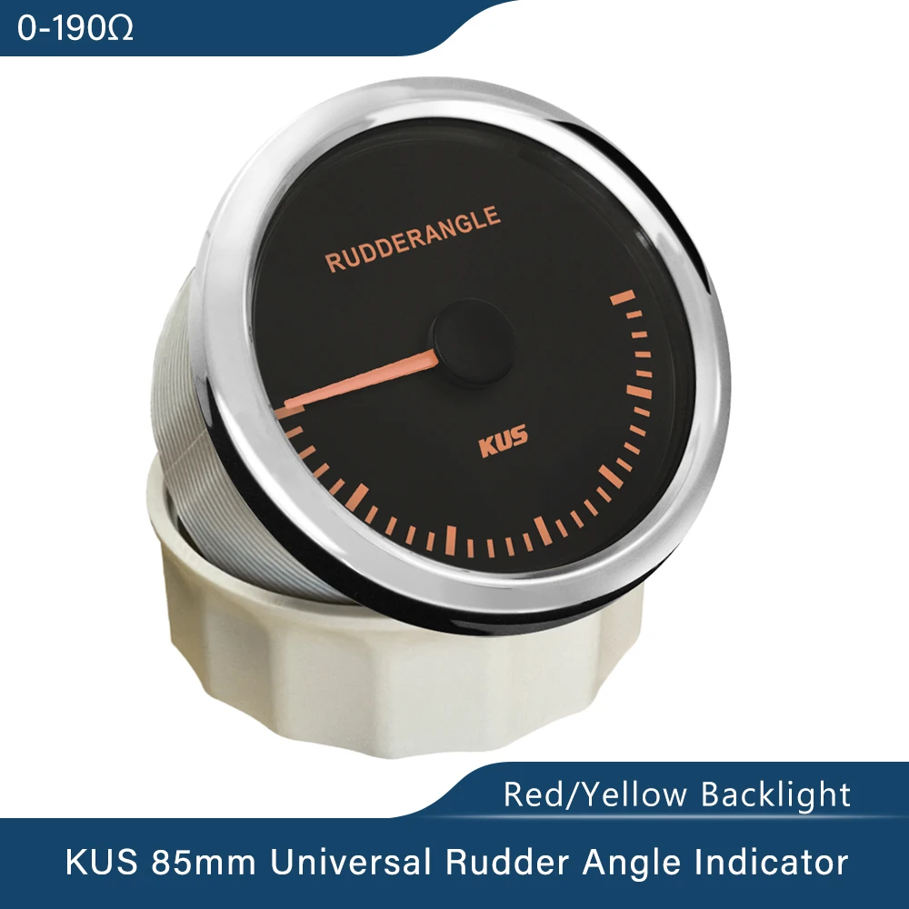 New-KUS-Universal-Rudder-Angle-Indicator-Gauge-52mm-85mm-Red-Yellow ...