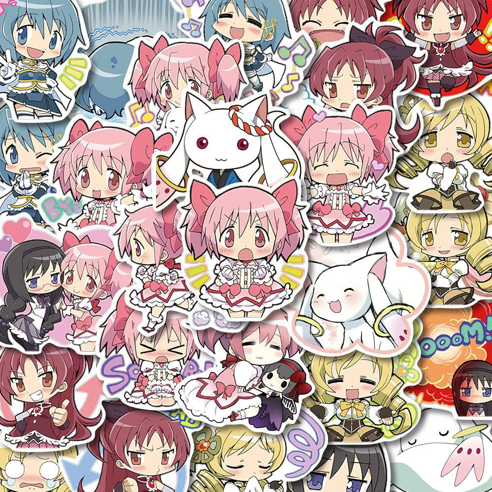 10-30-48pcs-Magic-Girl-Madoka-Anime-Stickers-Kawaii-Girls-Cartoon ...