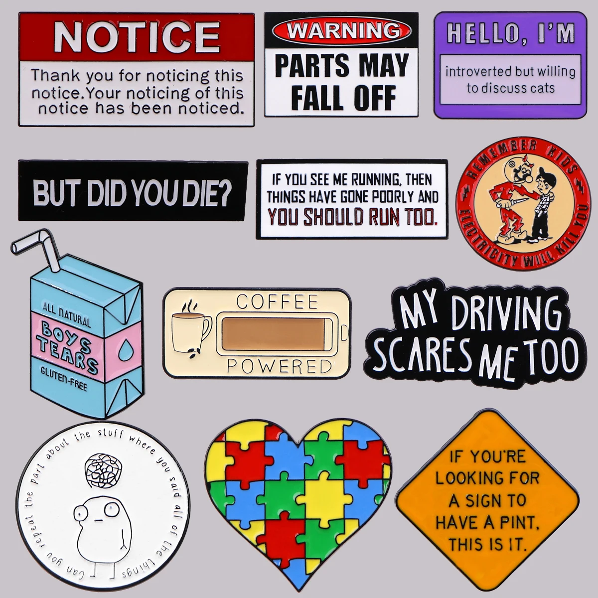Autism-Awareness-Puzzle-Enamel-Pins-Warning-Signs-Brooches-For-Women ...
