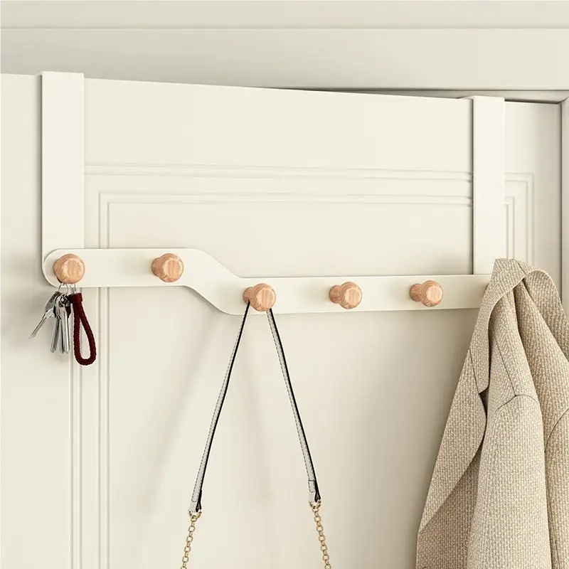 Behind-The-Door-Hanging-Clothes-Rack-Coat-Hat-Hook-No-Punching-Bedroom ...