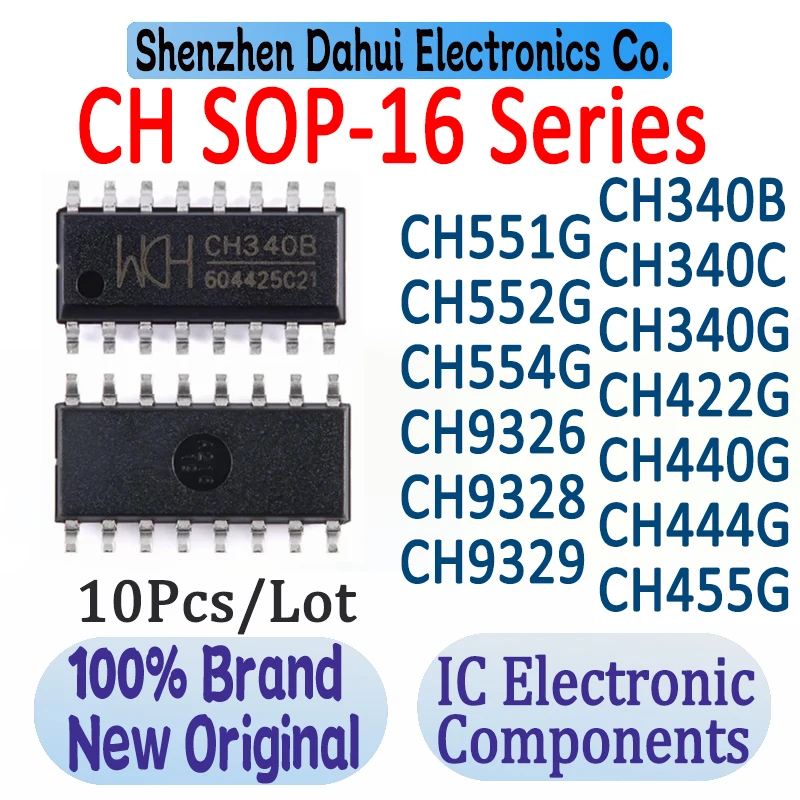 10Pcs-CH340B-CH340C-CH340G-CH422G-CH440G-CH444G-CH455G-CH551G-CH552G ...