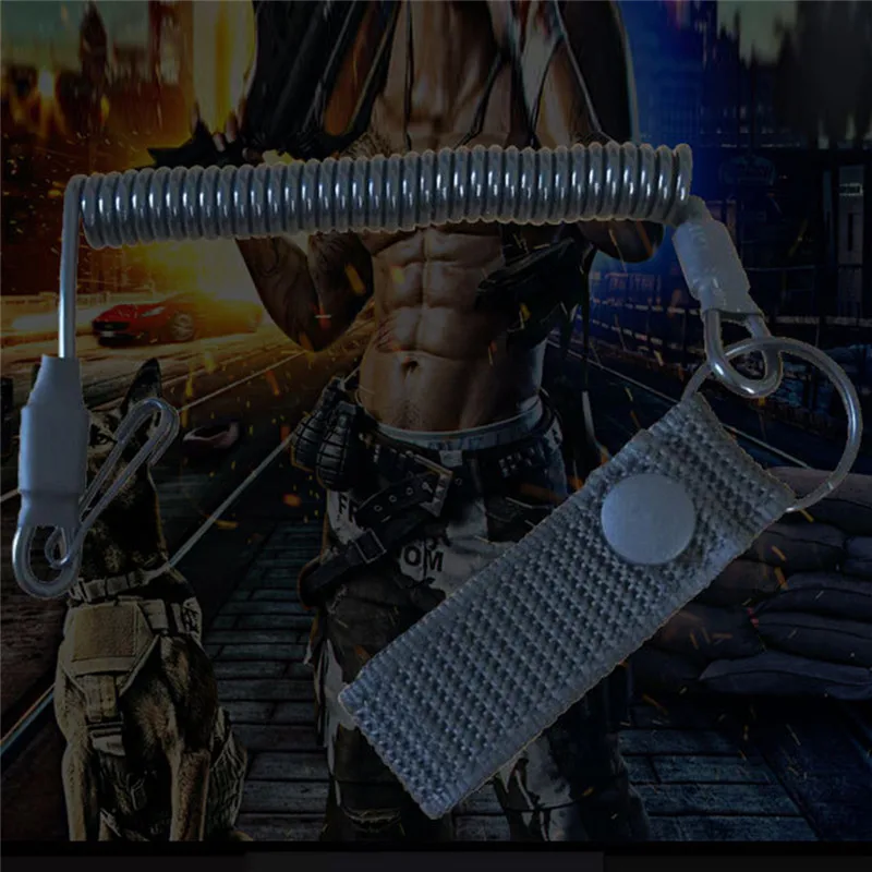 Anti-lost-Lanyard-Telescopic-Elastic-Tactical-Safety-Spring-Lanyards ...