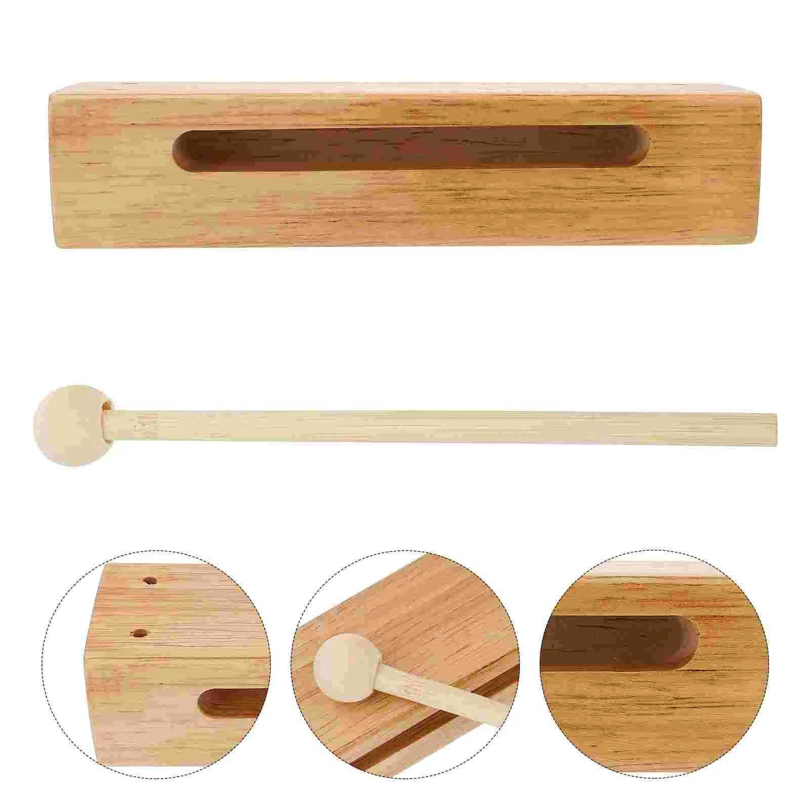 Wood-Block-Percussion-Instrument-Rhythm-Wooden-Beaters-Musical-Handheld ...