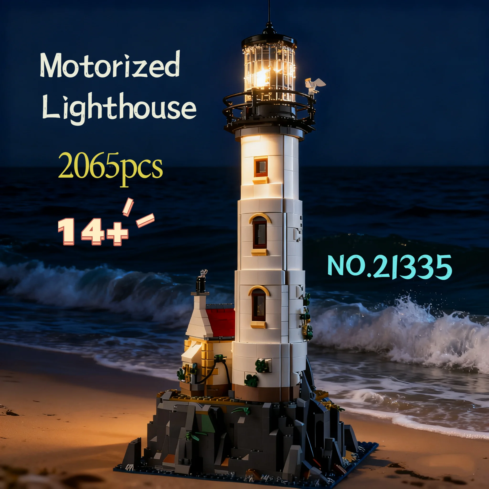 2065pcs Hot Toy Motorised Lighthouse 21335 Building Block Model ...