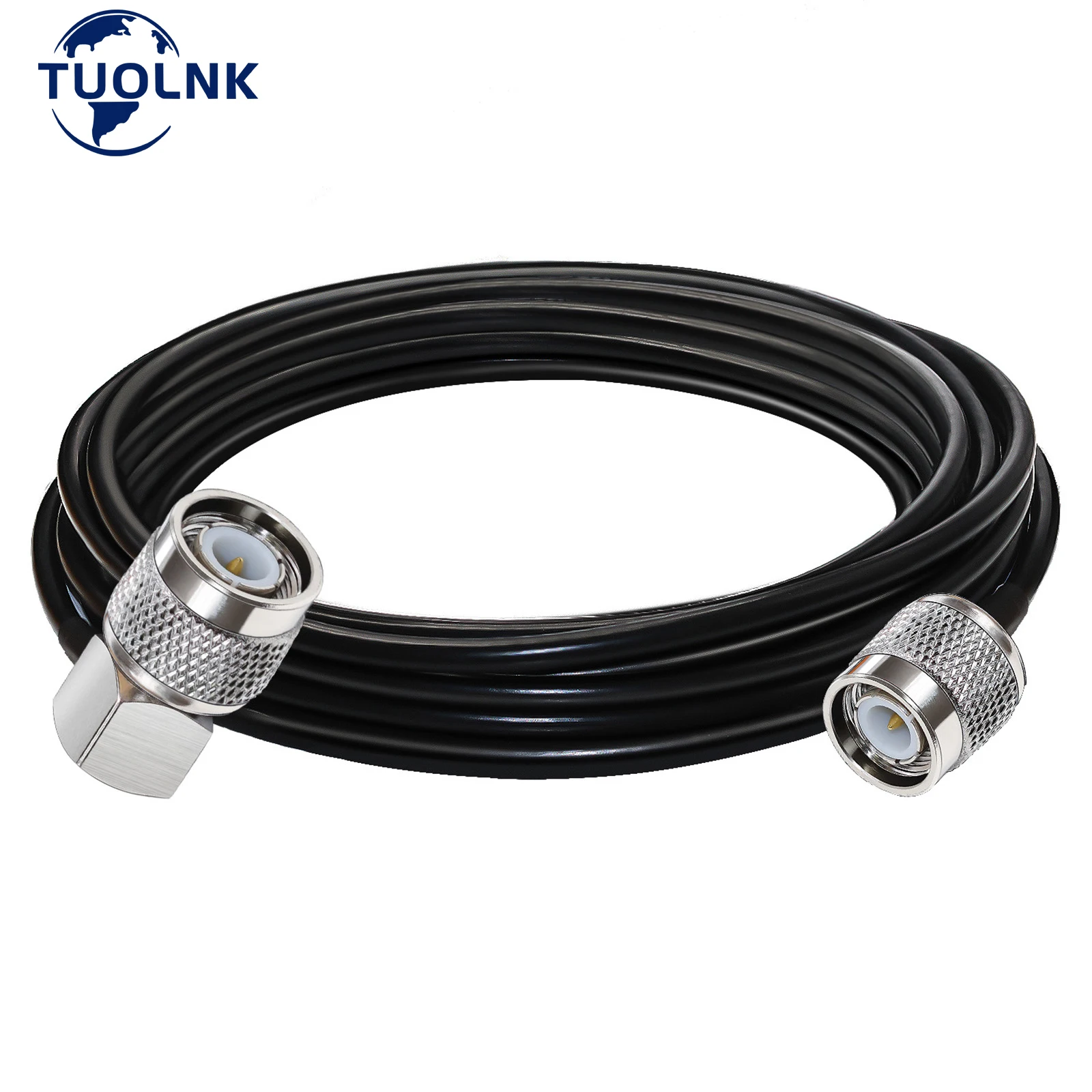RG58 TNC Coaxial Cable TNC Male Plug to TNC Male Right Angle WiFi Antenna Extension Cable Low ...