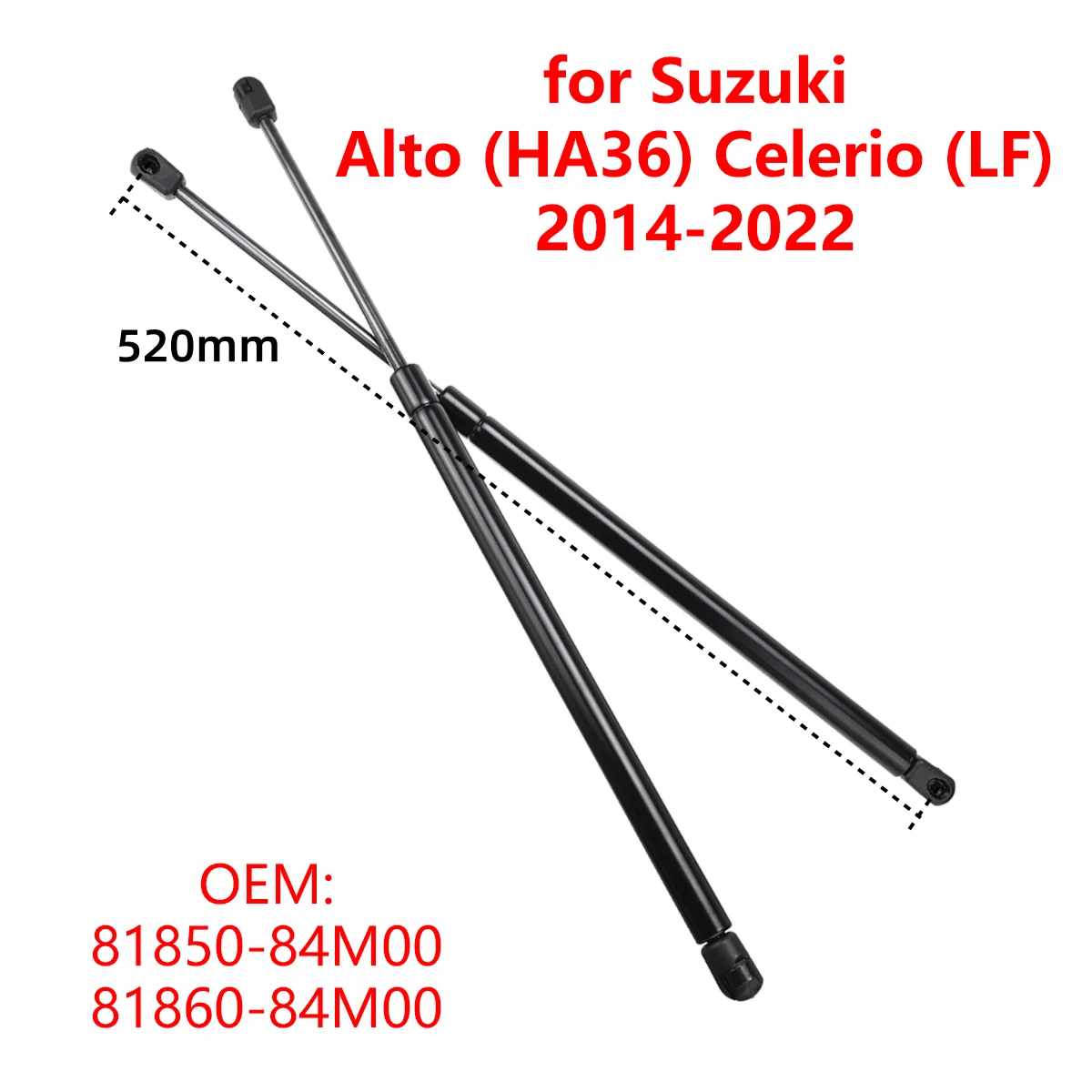 2Pcs 8185084M00 Car Rear Trunk Boot Tailgate Gas Struts Lift Support ...