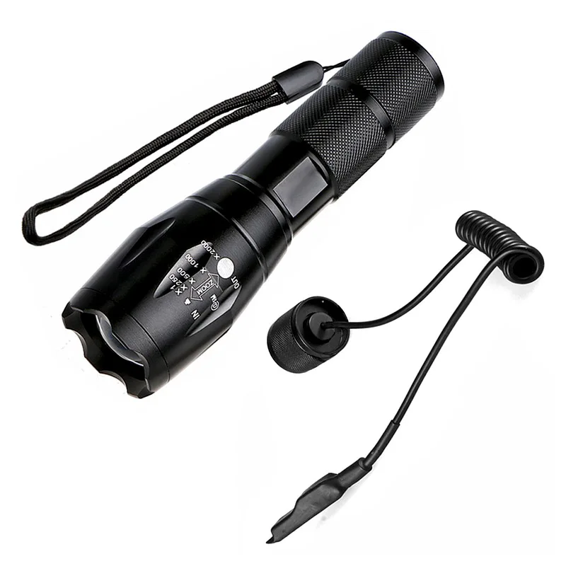 Linterna táctica de luz blanca, interruptor de antorcha LED T6, A100 ...