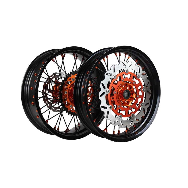 Customization 17 Inch Supermoto Wheel Sets Fit KTM EXC SXF 125/250/450 ...