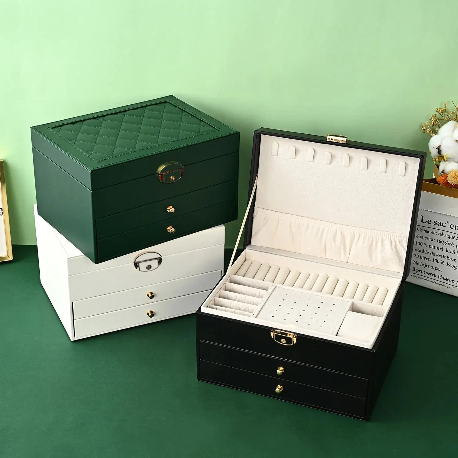 High-end-Jewelry-Box-Household-Multi-layer-Drawer-type-Oxidation-Large ...