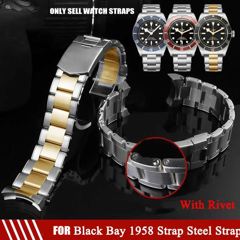 Solid-Stainless-Steel-Watch-band-For-Tudor-Black-Bay-79230-79730-79200R ...