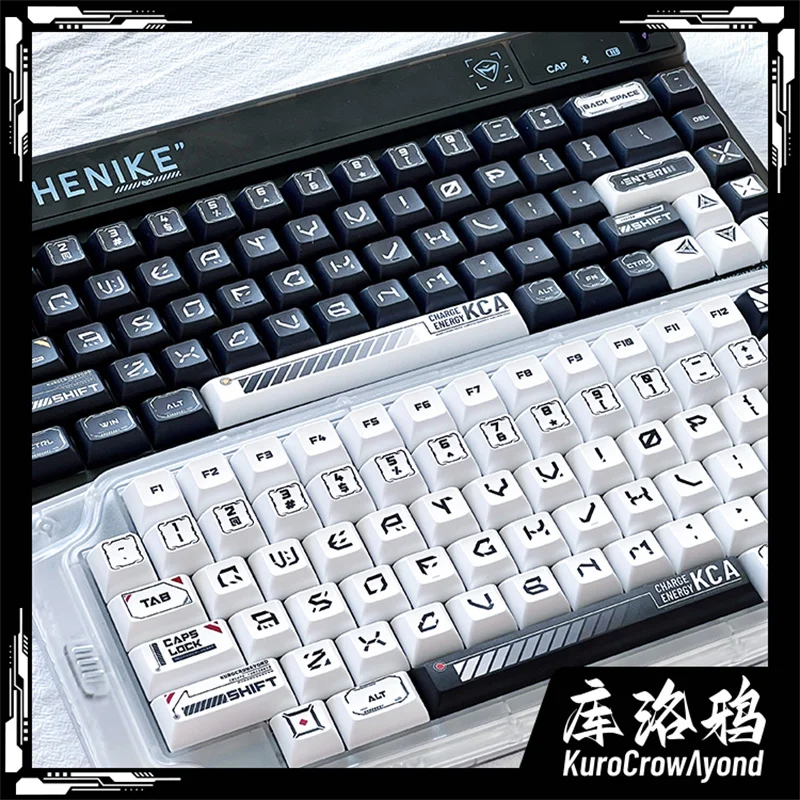Preto Branco Tecnologia Keycap KBT KWT Design Original 142 Chaves KCA ...