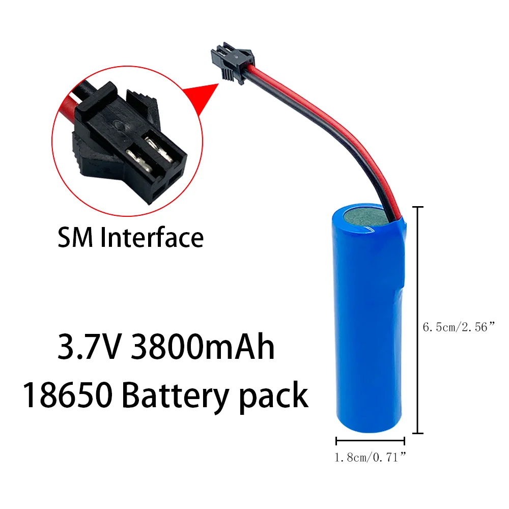 Batterie-lithium-ion-rechargeable-3-7V-3800mAh-18650-avec-prise-de ...