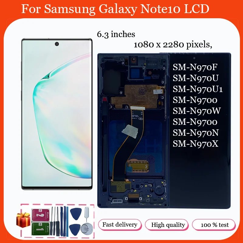 100-tests-Super-AMOLED-Note-10-N970F-LCD-For-Samsung-Galaxy-Note10-N970 ...