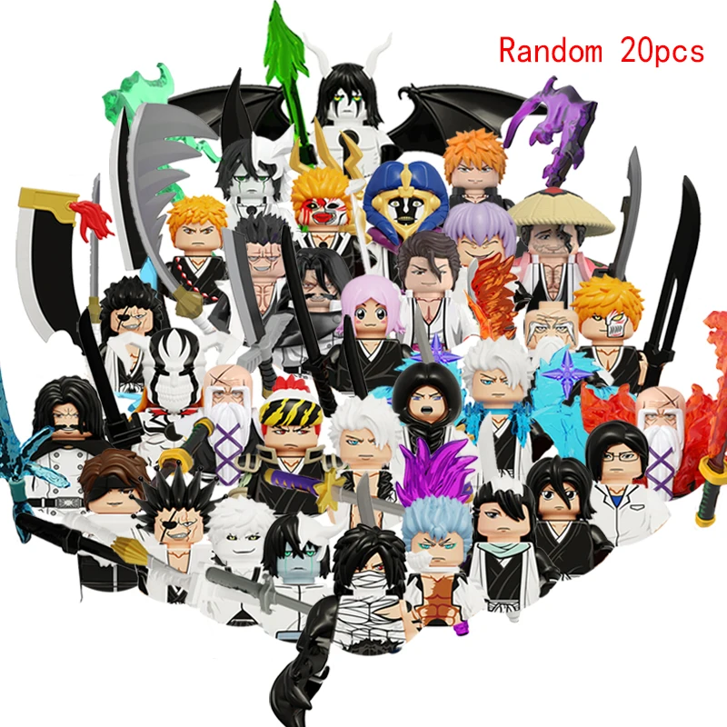 MOC Creative Shinigami Kurosaki Ichigo Kuchiki Rukia Doll Mini Anime ...