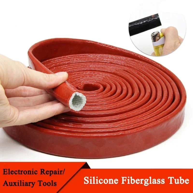 Silicone-Fiberglass-Tube-High-Temperature-Resistant-Resin-Coated-Glass ...