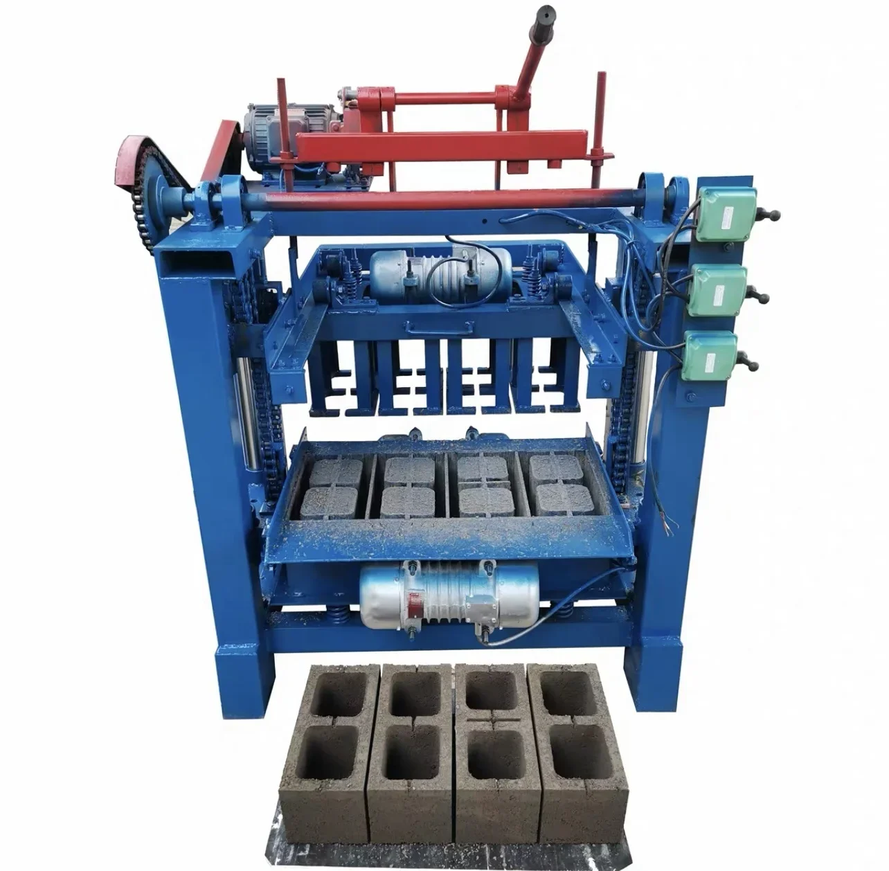 Electric-Clay-Brick-Making-Machine-Automatic-Concrete-Block-Making ...