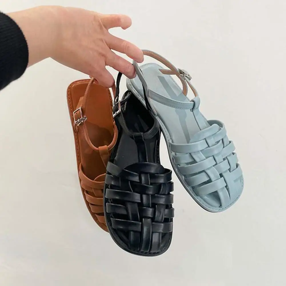 1-Pair-Trend-Women-Sandals-Woven-Toe-Cap-Casual-Sandals-Summer-Woven ...