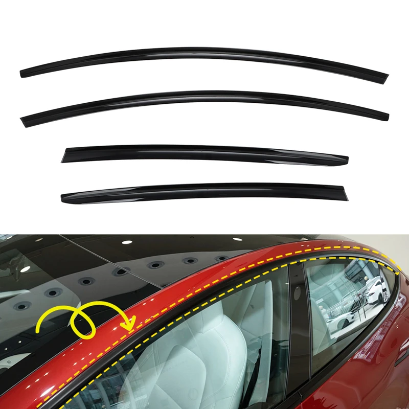 For-Tesla-Model-3-Y-Vent-Air-Deflector-Ventshade-Ventvisor-Side-Window ...