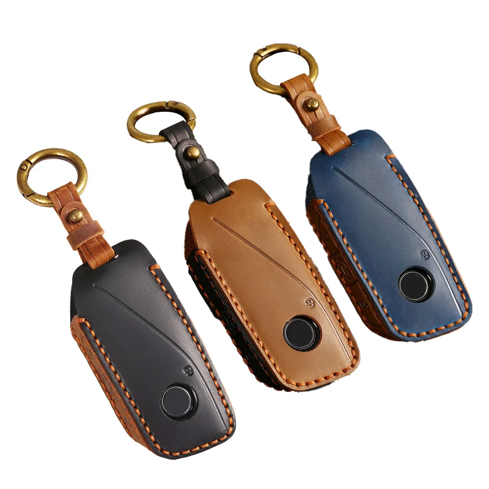 Remote-Leather-Car-Key-Bag-Fob-For-BMW-Ix-X7-I7-XM-2023-Case-Cover ...