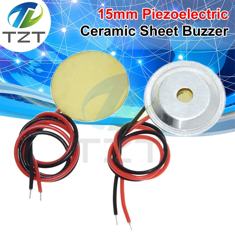 10/30Pcs 15mm Buzzer Sounder Sensors Trigger Drum Disc With Copper Wire ...