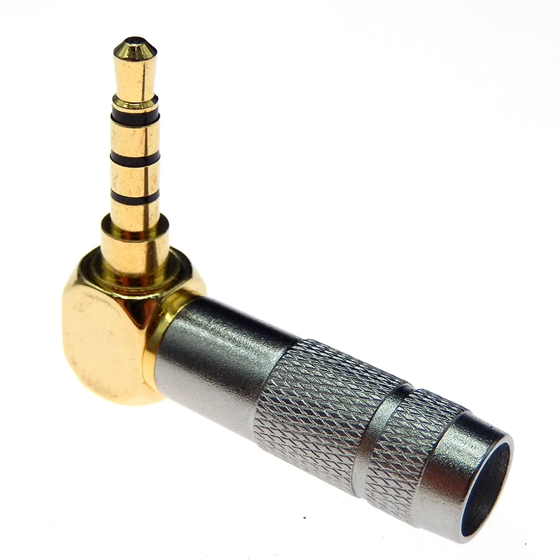 90-Degree-Right-Angle-3-5mm-Jack-4-Poles-Audio-Plug-Earphone-Splice ...