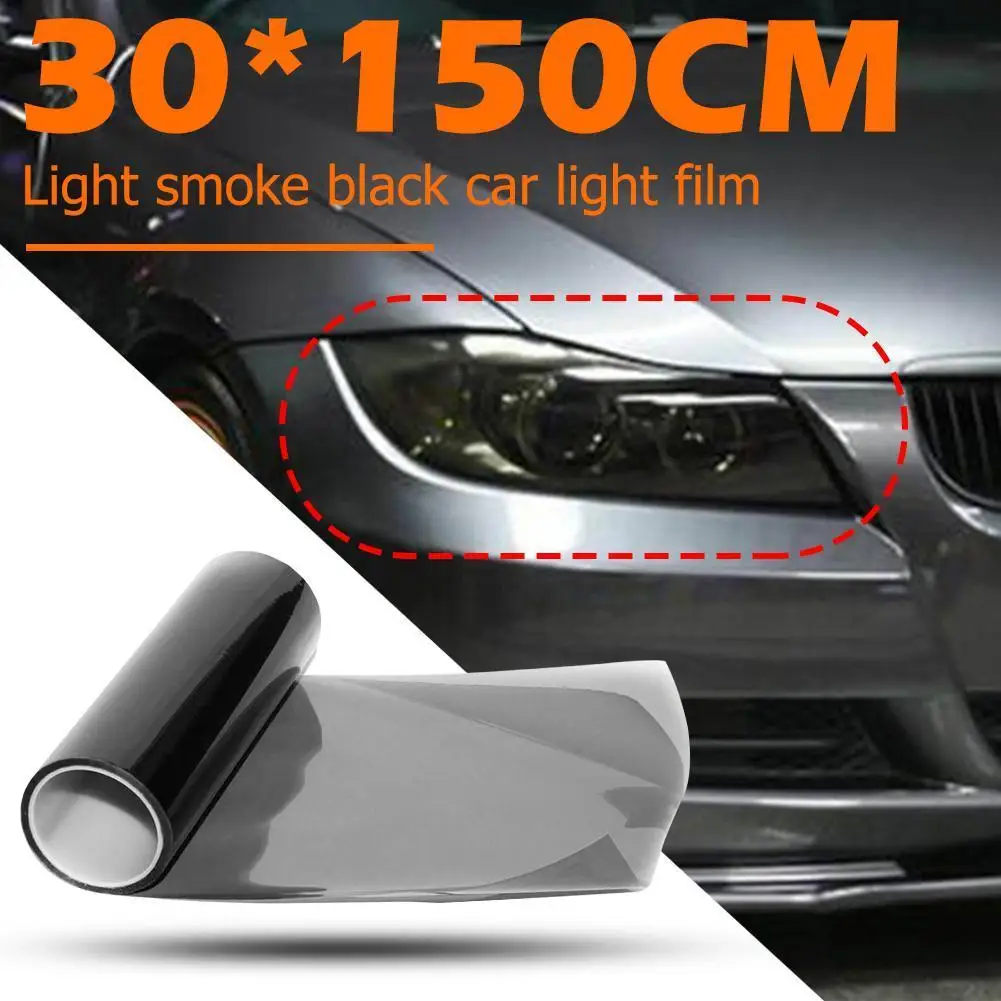 Gloss-Transparent-Light-Black-Smoke-Tint-Film-Vinyl-Sticker-Headlight ...