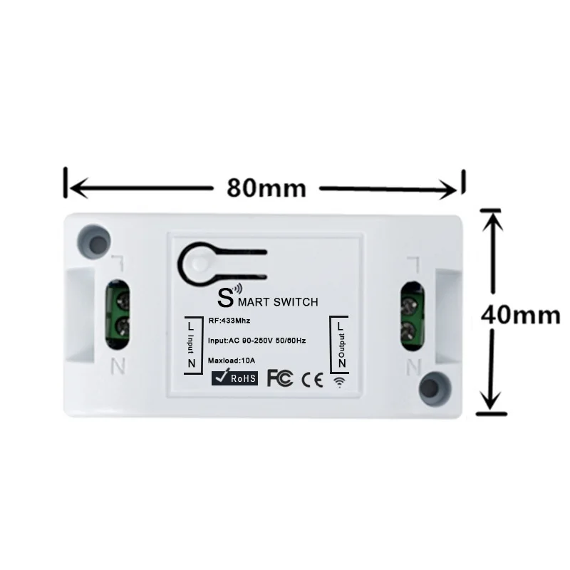 433Mhz AC90-220V Receiver Smart Home Wifi Wireless Remote Control ...