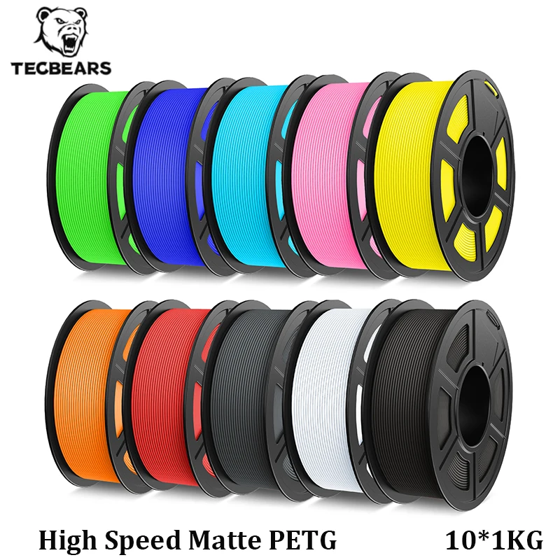 TECBEARS 10KG Hochgeschwindigkeits-Matt PETG 3D-Drucker-Filament 1,75mm ...