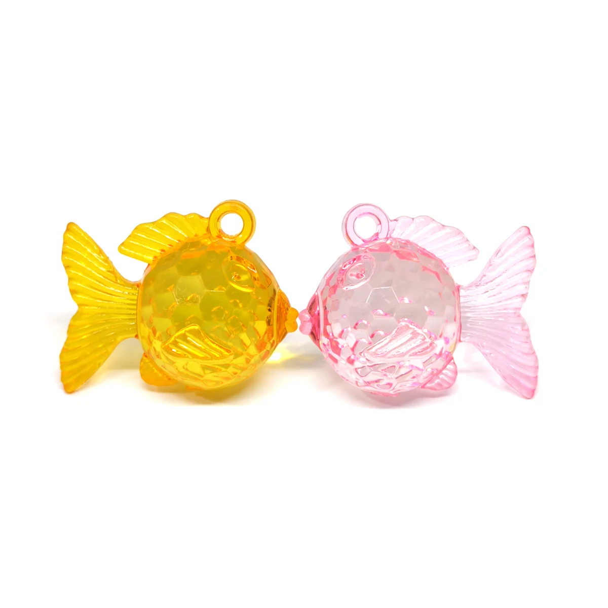 5pcs-Cute-pufferfish-chubby-fish-Goldfish-shaped-pendant-Transparent ...