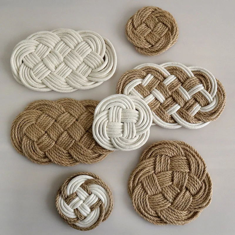 Kitchen & Dining Macrame Cotton Cup Coaster Coasters etna.com.pe