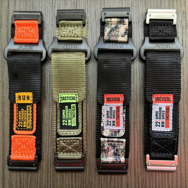 22 26MM Garmin Quick Fit Nylon Watchband Strap for Fenix 7/7Pro/7X/6X/6 ...