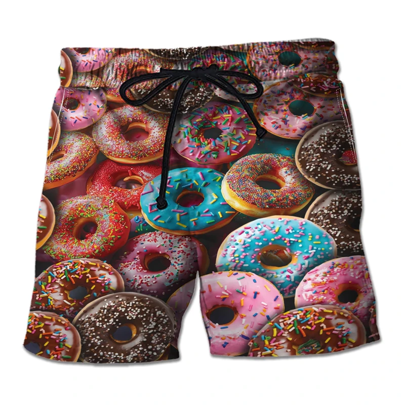 Donut-Cake-3D-Print-Female-Beach-Shorts-Cute-Doughnut-Girls-Trunks ...